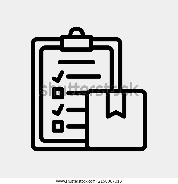 Packing List Icon Line Style Use Stock Vector (Royalty Free) 2150007013 ...