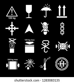 Packing Marks Indicating Danger During Transportation Stock Vector ...