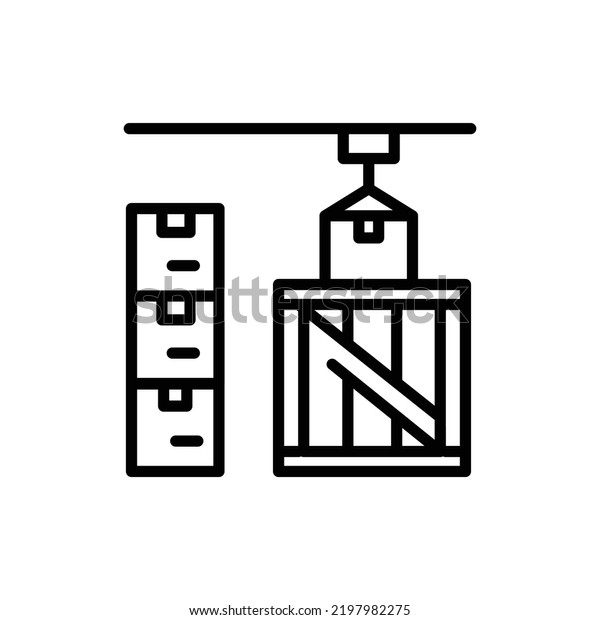 Packing Orders Line Icon Pictogram Web Stock Vector (Royalty Free ...