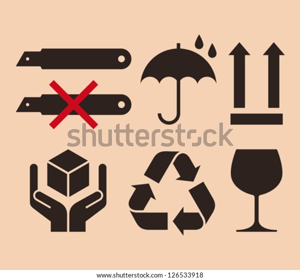 Packing Symbols Stock Vector (Royalty Free) 126533918