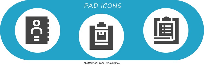 Pad Icon Set 3 Filled Pad Stock Vector (Royalty Free) 1276300465 ...