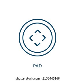 Pad Icon Thin Linear Pad Outline Stock Vector (Royalty Free) 2136445169 ...
