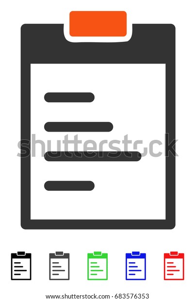 Pad Text Flat Vector Illustration Colored Stock Vector (Royalty Free ...