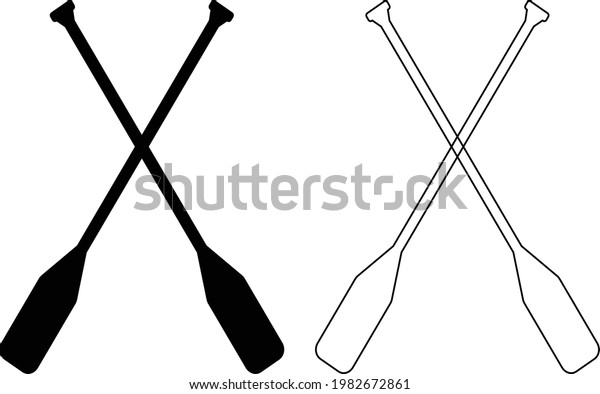 Paddle Icon On White Background Canoe Stock Vector (Royalty Free ...