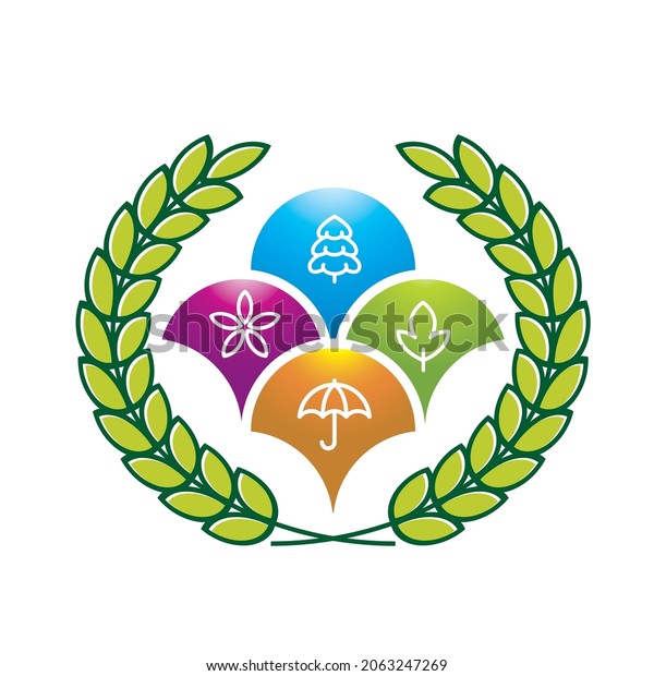Paddy Seed Vector Icon Isolated On Stock Vector (Royalty Free ...