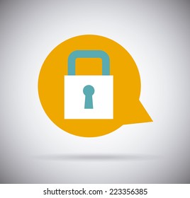 Padlock Graphic Design Vector Illustration Stock Vector (Royalty Free ...