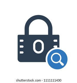 Padlock Icon Security Icon Research Sign Stock Vector (Royalty Free ...