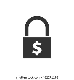 Padlock Icon Metallic Grey Color Style Stock Vector (Royalty Free ...
