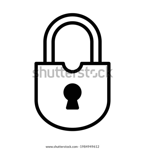 Padlock Icon Vector Sign Symbols On Stock Vector (Royalty Free ...