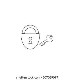 Vector Gold Round Lock Key Icons Stock Vector (Royalty Free) 1903442227