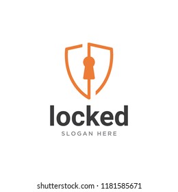 Padlock Lock Guard Logo Design Template Stock Vector (Royalty Free ...
