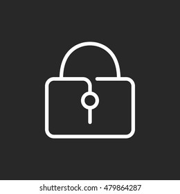 Padlock Lock Symbol Sign One Line Stock Vector (Royalty Free) 479864287 ...