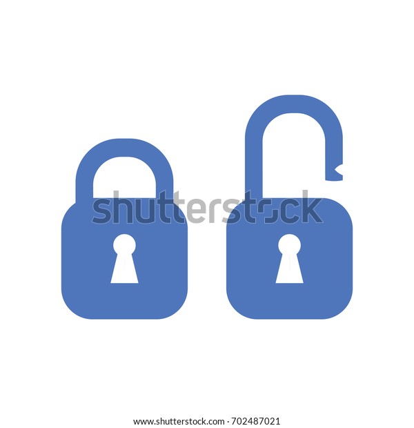 Padlock Open Closed Positions Stock Vector (Royalty Free) 702487021