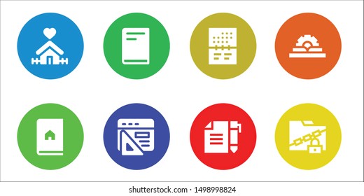 Page Icon Set 8 Filled Page Stock Vector (Royalty Free) 1498998824 ...