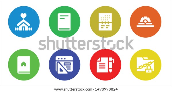 Page Icon Set 8 Filled Page Stock Vector (Royalty Free) 1498998824 ...