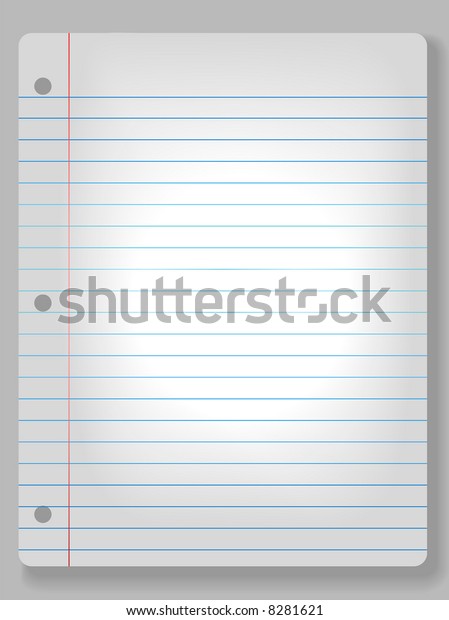 Page Wide Ruled Notebook Paper On Stock Vector (Royalty Free) 8281621 ...
