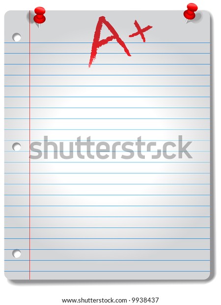 Page Wide Ruled Notebook Paper Red Stock Vector (Royalty Free) 9938437 ...