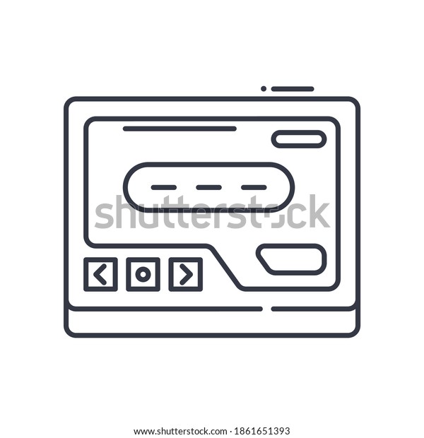 Pager Icon Linear Isolated Illustration Thin Stock Vector (Royalty Free ...