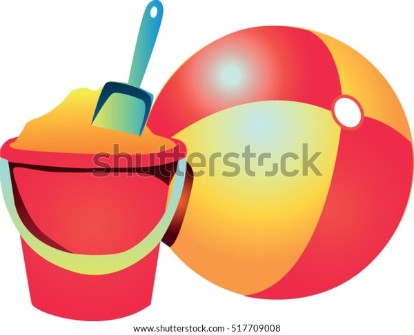 Pail Beach Ball Icon Stock Vector (Royalty Free) 517709008 | Shutterstock