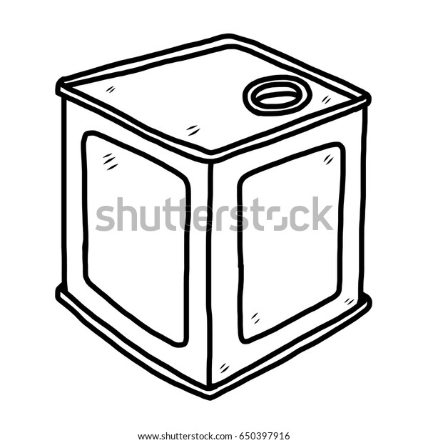 Pail Cartoon Vector Illustration Black White Stock Vector (Royalty Free ...
