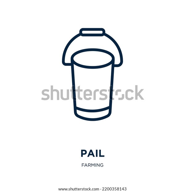 Pail Icon Farming Collection Thin Linear Stock Vector (Royalty Free ...