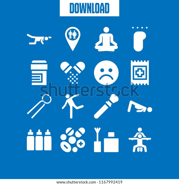 Pain Icon 16 Pain Vector Set Stock Vector (Royalty Free) 1167992419 ...
