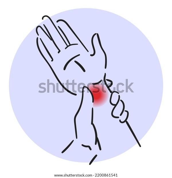 Pain Wrist Vector Isolated Illustration Hand Stock Vector (Royalty Free ...