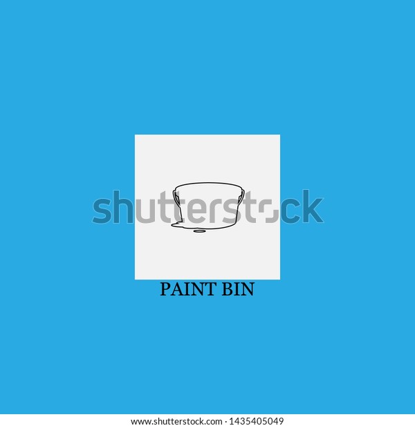 Paint Bin Icon Sign Signifier Vector Stock Vector (Royalty Free ...