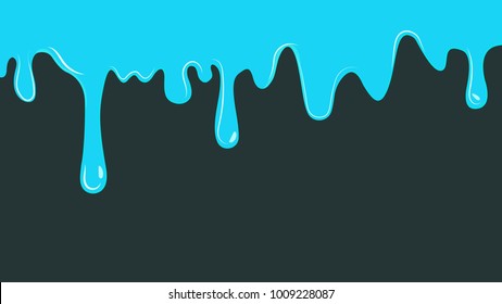 Blue Paint Dripping Vector Illustration Stock Vector (Royalty Free ...
