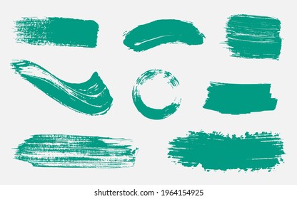 Paint Brush Ink Stroke Collection Set Stock Vector (Royalty Free ...