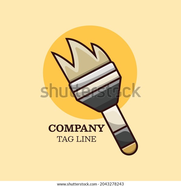 Paint Brush Logo Icon Template Vector Stock Vector (Royalty Free ...