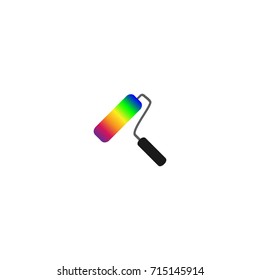 Paint Brush Roller Colorful Stock Vector (Royalty Free) 715145914 ...