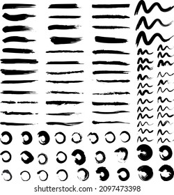 Paint Brush Strokes Different Designs Choose Stock Vector (Royalty Free ...