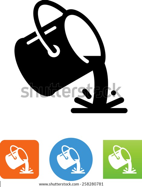 붓고 있는 페인트 통 아이콘 스톡 벡터(로열티 프리) 258280781 | Shutterstock