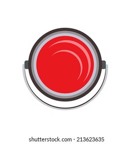 Paint Bucket Flat Design On White Stock Vector (Royalty Free) 213623635 ...