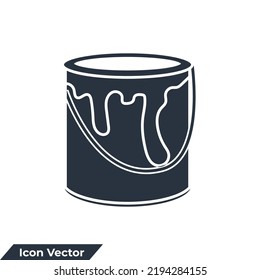Paint Bucket Icon Logo Vector Illustration Stock Vector (Royalty Free ...