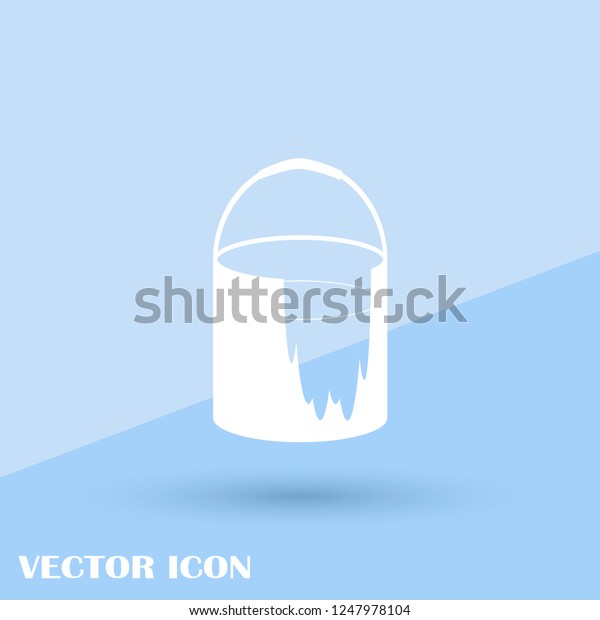 Paint Bucket Pouring Icon Stock Vector (Royalty Free) 1247978104 ...