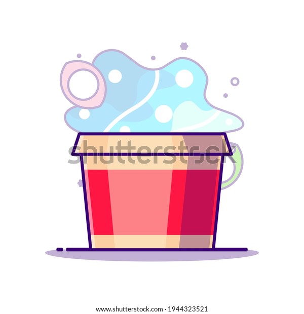 Paint Bucket Red Vector Cartoon Illustration: เวกเตอร์สต็อก (ปลอดค่า ...