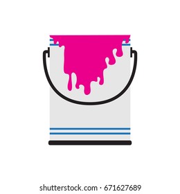 Paint Can Pink Color Vector Stock Vector (Royalty Free) 671627689 ...