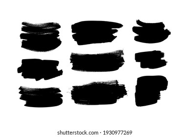 Paint Drawing Set Black White Smear Stock Vector (Royalty Free ...
