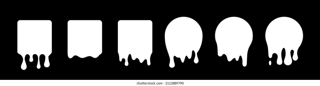 Paint Drip Icons Set Vector Illustration Stock Vector (Royalty Free ...