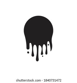 Paint Drip Stickers Circle Labels Isolated Stock Vector (Royalty Free ...