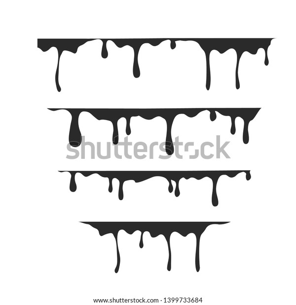 Paint Dripping Dripping Liquid Paint Flows Stock Vector (Royalty Free ...