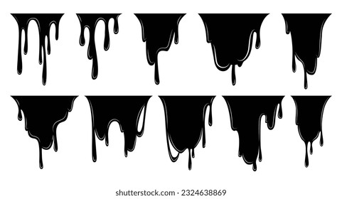 14 Dripping Liquid Brushes - Photoshop brushes