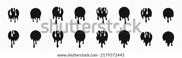 Paint Drop Vector Icons Ink Drops Stock Vector (Royalty Free ...