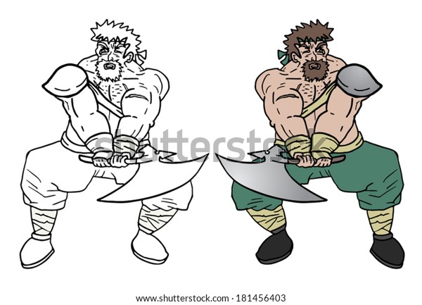 Paint Fat Soldier Stock Vector (Royalty Free) 181456403