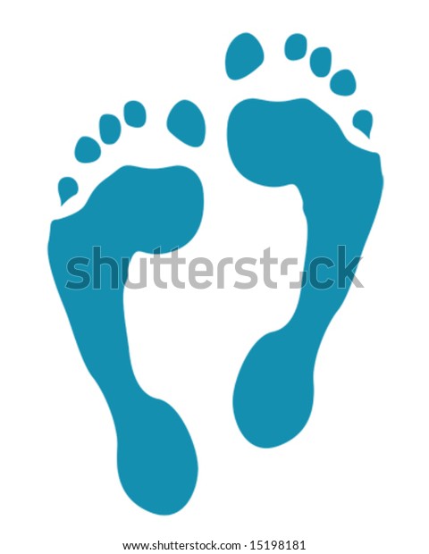 Paint Footprints Vector Illustration Stock Vector (Royalty Free ...