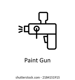 Paint Gun Vector Outline Icon Design Stock Vector (Royalty Free ...