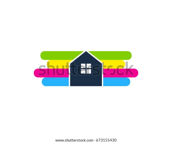 Paint House Icon Logo Design Element Stock Vector (Royalty Free ...