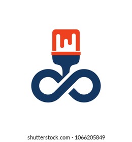 Paint Infinity Logo Icon Design Stock Vector (Royalty Free) 1066205849 ...